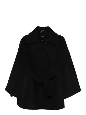Ermanno Scervino Double-breasted Wool Coat - Black