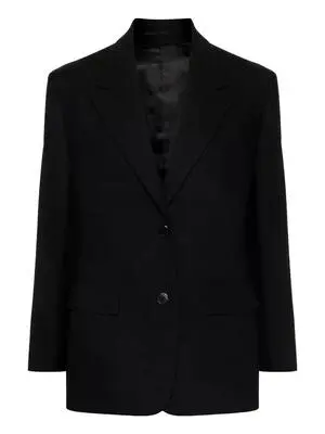 Prada Single-breasted Virgin Wool Blazer - Black