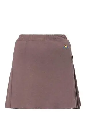 VIVIENNE WESTWOOD Bea Kilt Cotton And Cashmere Miniskirt - Brown