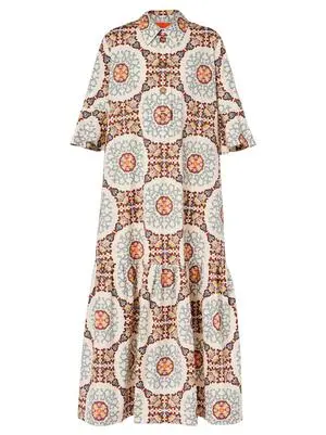 La DoubleJ Artemis Printed Cotton Poplin Shirt Dress - Multicoloured
