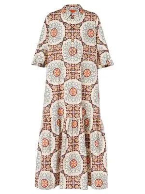 La DoubleJ Artemis Printed Cotton Poplin Shirt Dress Multicoloured