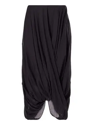 TOTÊME Draped Maxi Skirt - Black