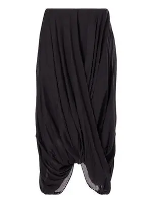 TOTEME Draped Midi Skirt - Black