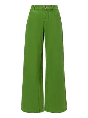 Christopher Esber Mid-rise Wide-leg Jeans - Green