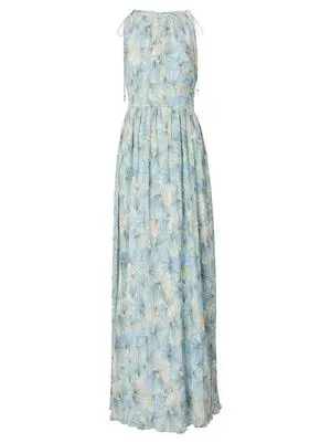 Veronica Beard Yardley Floral Pleated Chiffon Gown - Multicoloured