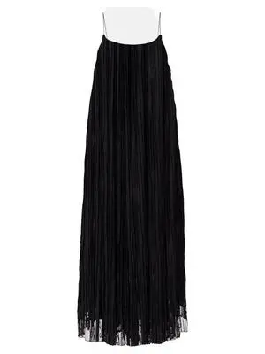 TOTEME Embroidered Floral Tulle Maxi Dress - Black