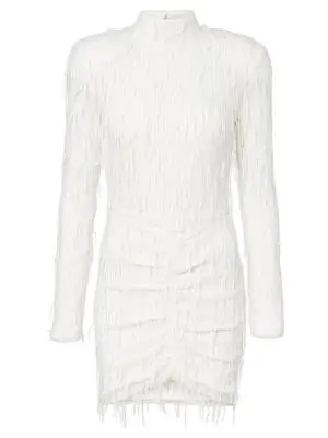 Remain Birger Christensen Sequined Turtleneck Minidress - White
