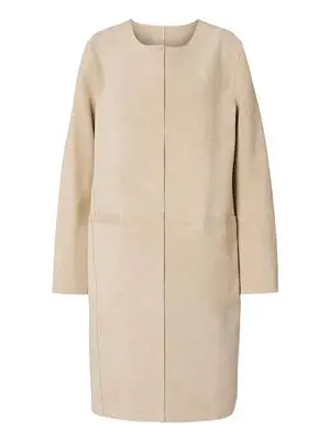 TOTEME Suede Coat - Beige