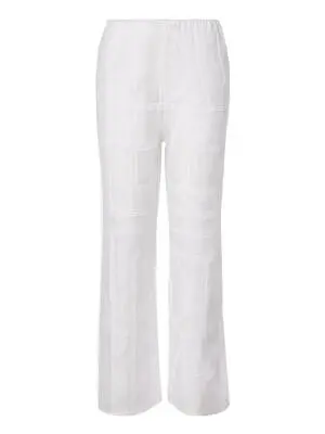 TOTEME Cotton And Silk Voile Wide-leg Pants - White
