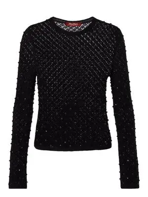 Max Mara Rally Embellished Sweater - Black