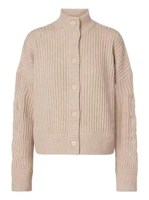 Max Mara Afelio Wool And Cashmere Cardigan - Beige