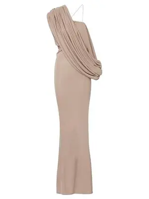 Christopher Esber Aiba Draped One-shoulder Gown - Beige