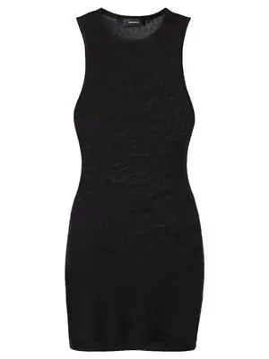 Wardrobe.NYC Racer Cotton-blend Minidress - Black