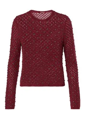 Max Mara Rally Mohair And Wool-blend Sweater - Burgundy