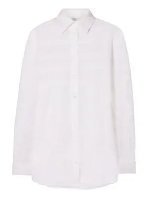 TOTEME Toteme Embroidered Cotton And Silk Voile Shirt White