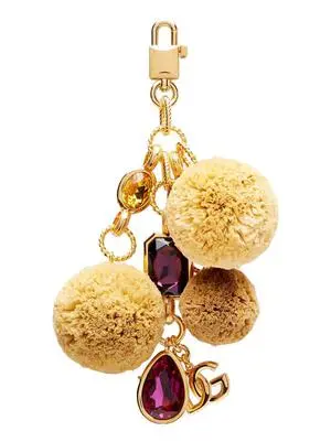 Dolce & Gabbana Dg Embellished Keychain - Gold