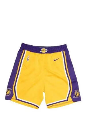 Nike Nba Los Angeles Lakers Icon Edition Swingman Drifit Shorts - Yellow/purple