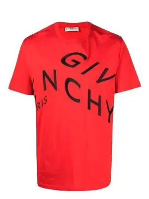 Givenchy Refracted Embroide Logo Oversized T-shirt - Red