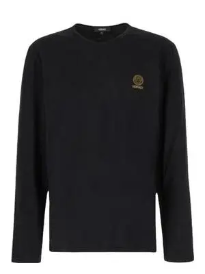 Versace Medusa Logo Long Sleeve T-shirt - Black