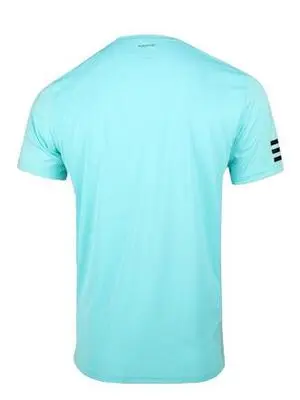Adidas Club Striped Crew Neck Short Sleeve T-shirt - Light Blue