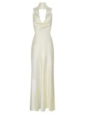 NICHOLAS Geneva Cowl-neck Dress Neutrals