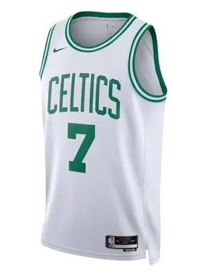 Nike Nba Boston Celtics Jaylen Brown Association Edition Swingman Jersey - White/green
