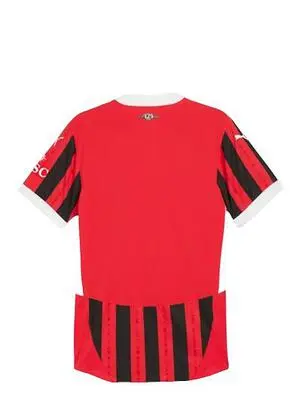 PUMA Ac Milan Home Authentic Crew Neck Short Sleeve Soccer Jersey - For All Time Red/black