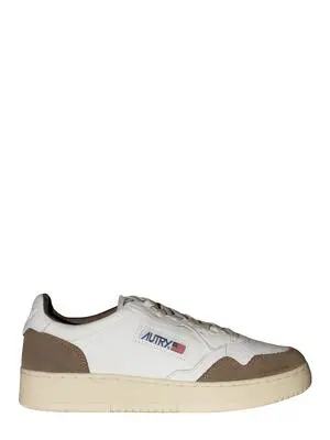 AUTRY Medalist Leather Low-top Sneakers - White/tobacco