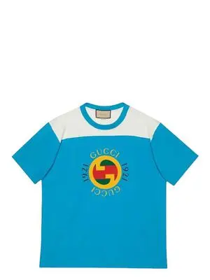 Gucci 1921 Logo T-shirt - Blue