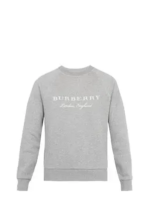 Burberry Embroidered Crewneck Sweatshirt - Pale Grey