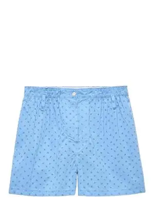 Prada Eyelet Lace Bermudas - Sapphire Blue