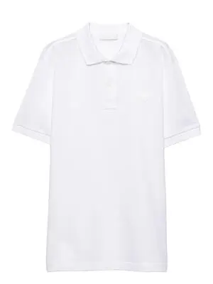 Prada Piqué Polo Hirt - White