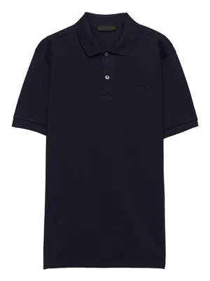 Prada Piqué Polo Hirt - Blue