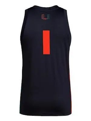 Adidas Miami Hurricanes Sleeveless Replica Jersey - Black
