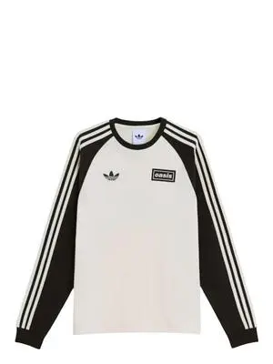 Adidas X Oasis Tour 3stripes Longsleeve Tee Shirt - Cream White