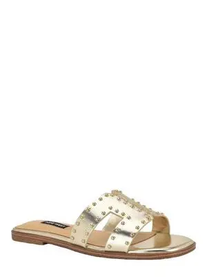 Nine West Giny Slide Sandal - Gold