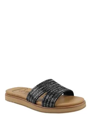 CANDIE'S Slide Sandal Black Suede