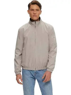 Gorski Reversible Zip-up Jacket - Black/light Beige