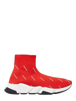 Balenciaga Speed Trainer Sneakers - Red/white