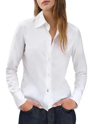 Rag & Bone Cotton Poplin Button-up Shirt - White