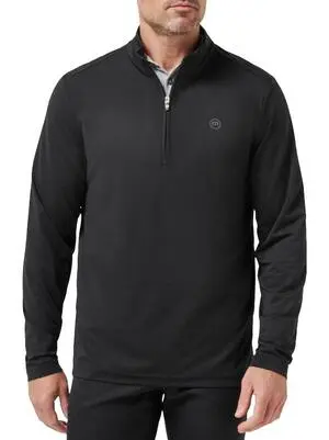 Travis Mathew Quarter Zip Pullover - Black