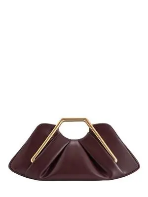 Jw Pei Lila Metal Frame Clutch - Burgundy