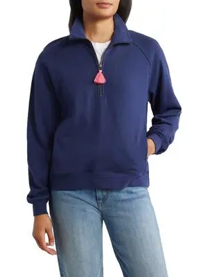 HATLEY Mock Neck Pullover - Patriot Blue