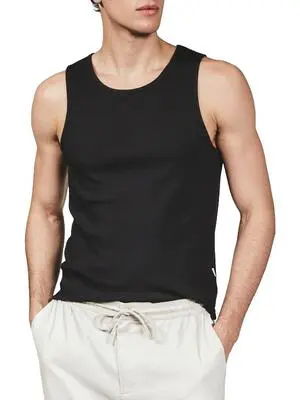 7 Diamonds Cotton & Modal Ribbed Tank Black