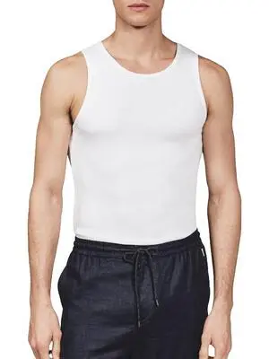 7 Diamonds Cotton & Modal Ribbed Tank White