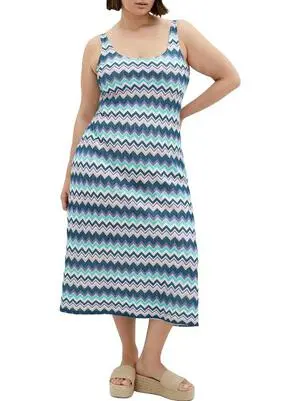 CITY CHIC Chevron Knit Midi Dress