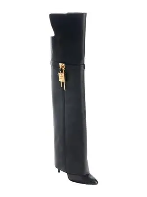 Givenchy Shark Lock Over-the-knee Boots - Black