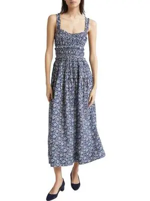 DÔEN Marianne Floral Smocked Maxi Dress - Jessamine Calico