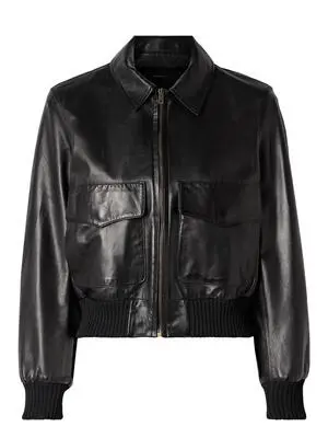 NILI LOTAN Redley Leather Jacket - Black