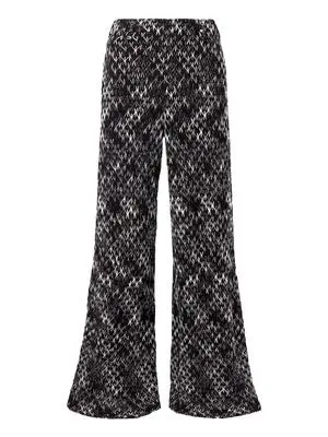Missoni Crochet-knit Space-dyed Wide-leg Pants - Brown